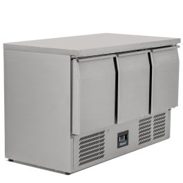 Compact Triple Door Counter Refrigerator - Blizzard Catering Equipment
