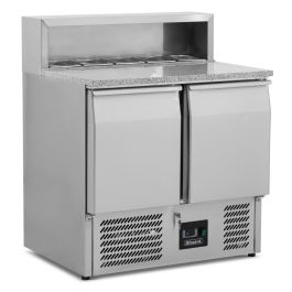 Compact Double Door Refrigerated Pizza Prep Counter - Blizzard Catering ...