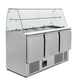 Compact Triple Door Prep Station With Display Case - Blizzard Catering ...
